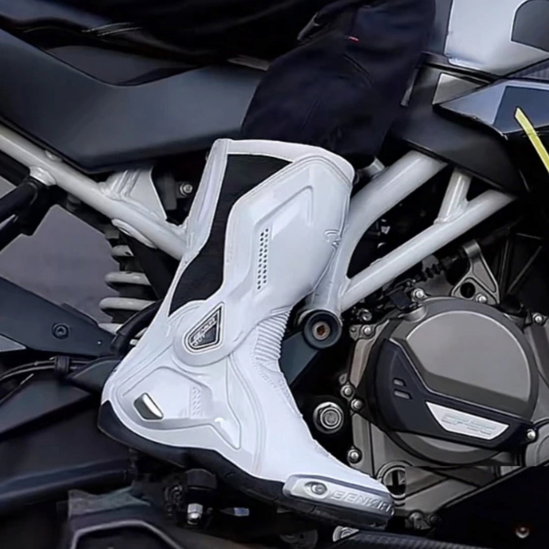 White Motorcycle Boots Waterproofing TR – ALLGOAL